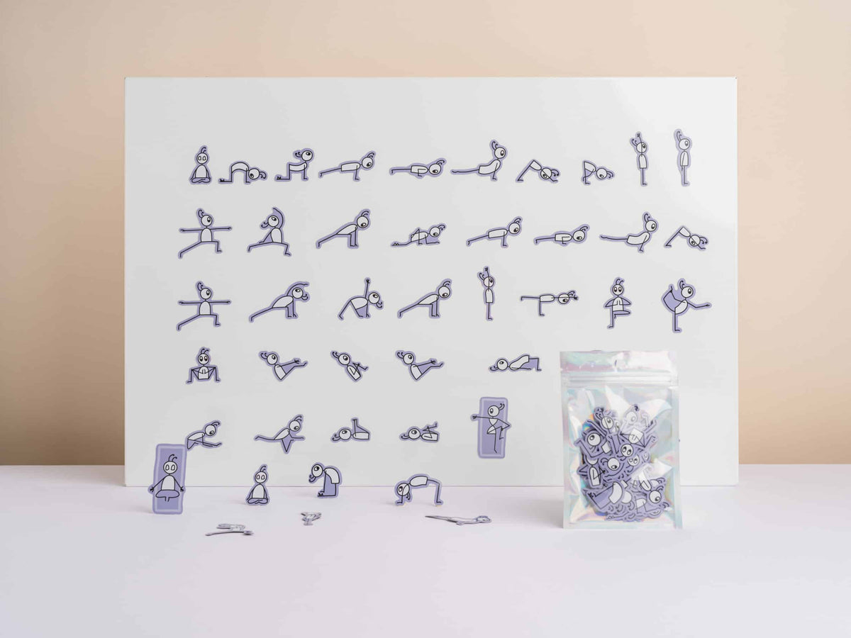 Yoga Stick Figure Magnets Yoga Sequencing Method for Yoga Teachers